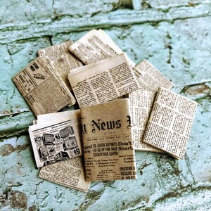 Dollhouse Miniature Newspaper PDF Printable Template 5 Pages in 1:12 ...