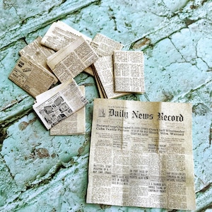 Dollhouse Miniature Newspaper PDF Printable Template 5 Pages in 1:12 ...