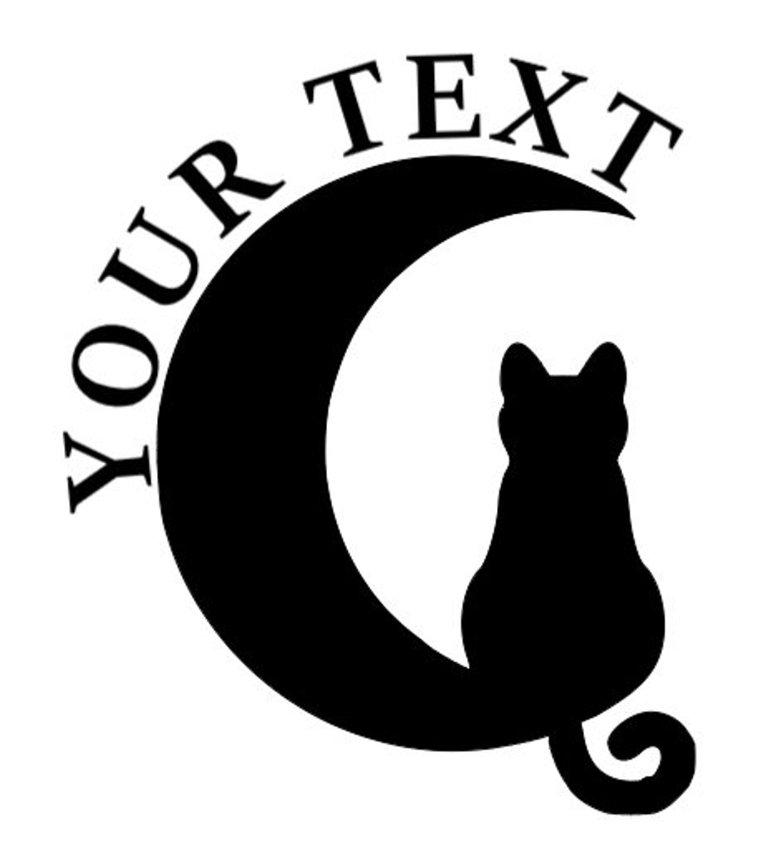 Custom Cat Stickers Kitty Window Decal Black or White Car Truck Decals ...
