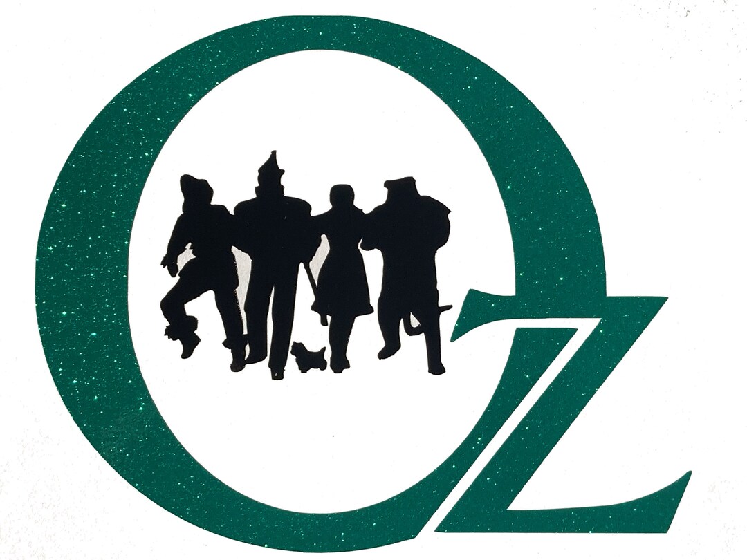 The Wizard of Oz Vinyl Decal in Emerald Green Glitter - Etsy