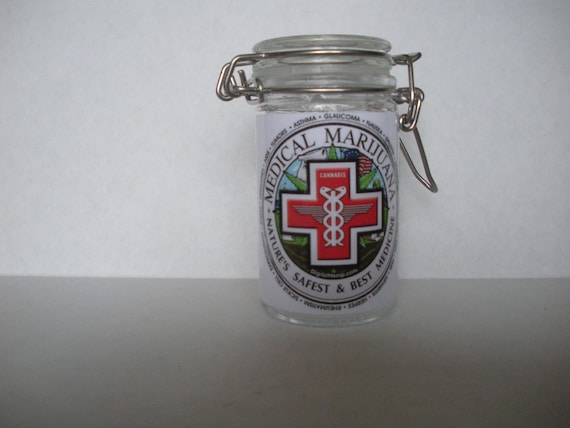 Herb Stash Weed Medical Marijuana Jar Glass Container Storage | Etsy