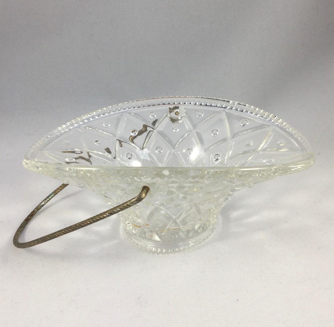 Avon Small Glass Basket - Etsy