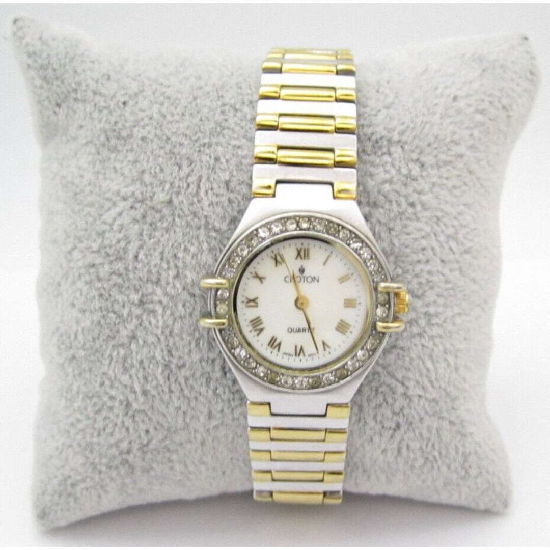 Women Croton Crystals Quartz WR Analog 27mm Dial Causal Round Watch ...
