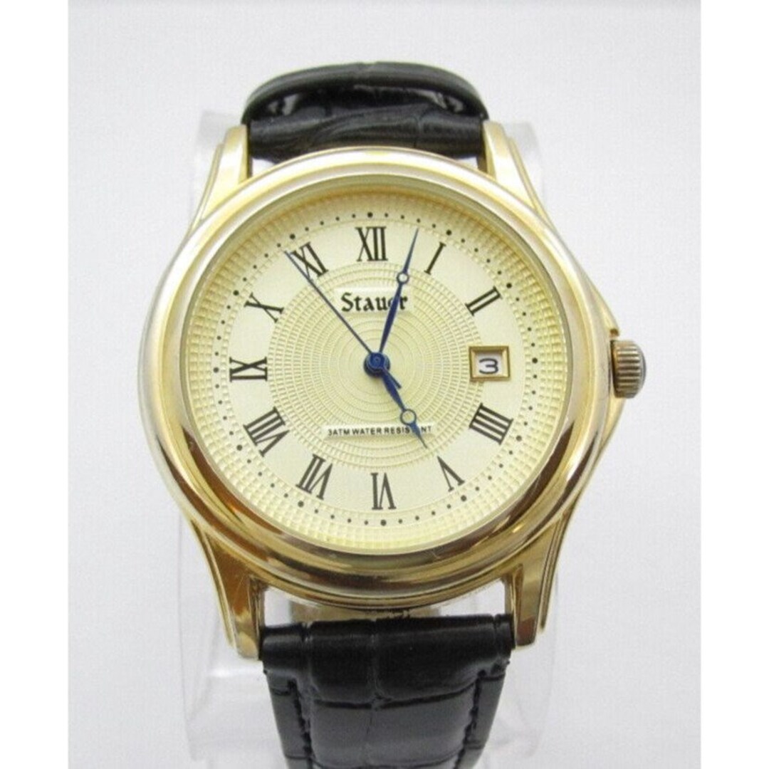 Men's Stauer Quartz WR Analog 3ATM 37mm Dial Causal Round Watch (G652 ...