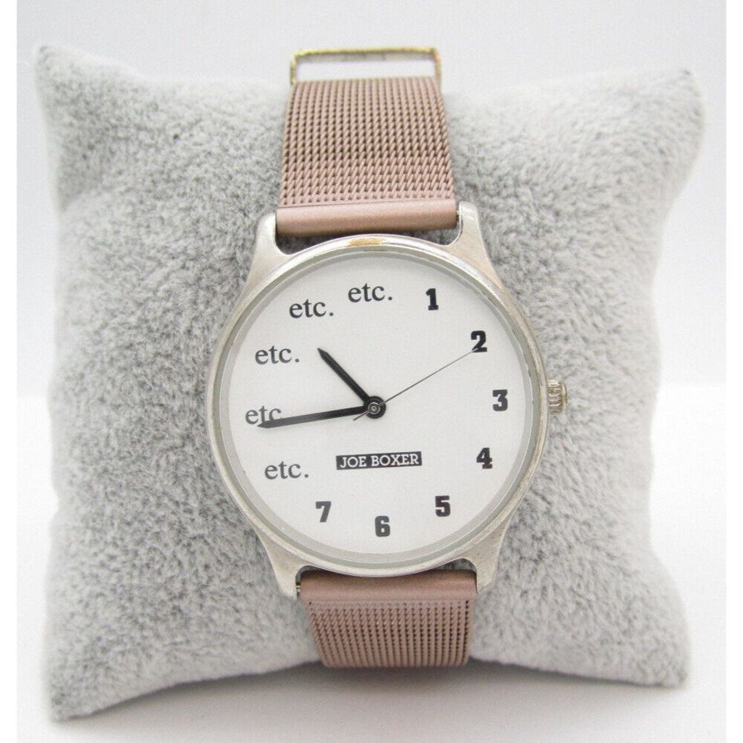 Vtg Women 1995 Timex Joe Boxer "etc" Quartz WR Analog 35mm Round Watch ...