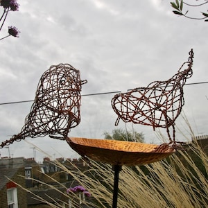 Set of Two Copper Wire Robins - Etsy