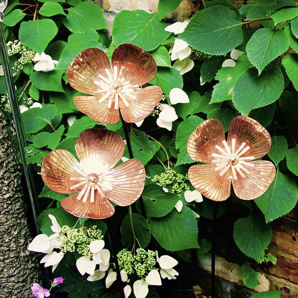 Copper Poppy Garden Sculptures LTZAF001 - Etsy UK