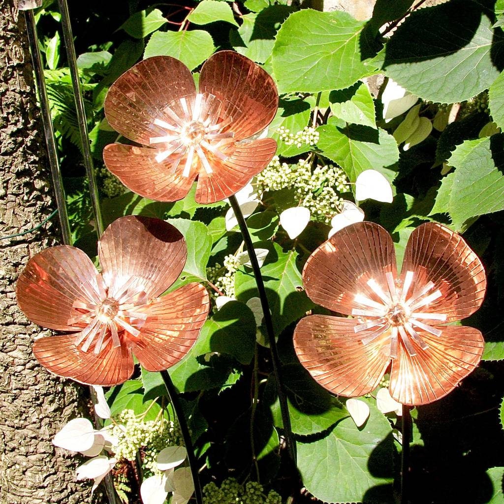 Copper Poppy Garden Sculptures LTZAF001 - Etsy UK