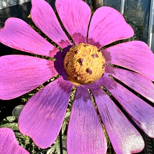 Set of Three Recycled Metal Cosmic Daisy Garden Sculptures - Etsy