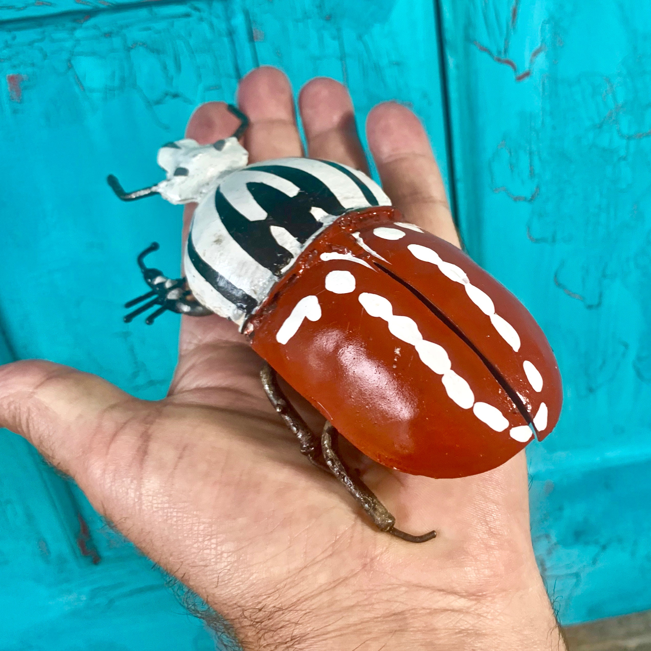 Red Goliath Beetle Garden Wall Art ART112 | Etsy