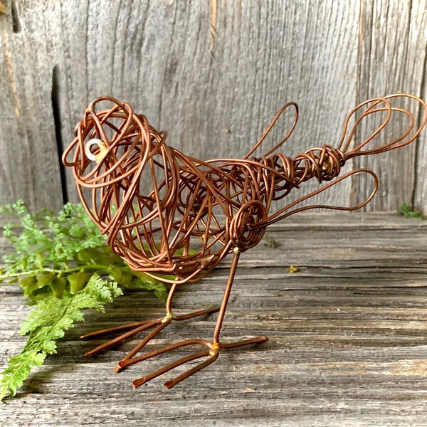 Wire Bird Sculpture - Etsy