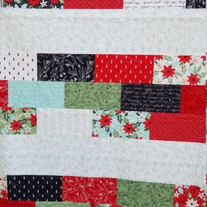 Christmas Quilt, Throw Quilt Large Size, Gift for Family, Red Aqua ...