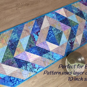 Quilted Table Runner Pattern Modern Quilt Pattern Batik - Etsy