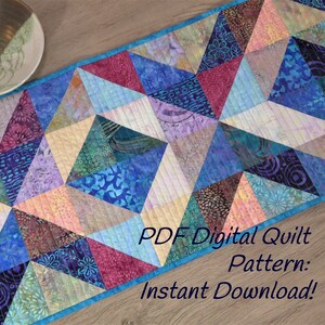Quilted Table Runner Pattern Modern Quilt Pattern (Instant Download) - Etsy