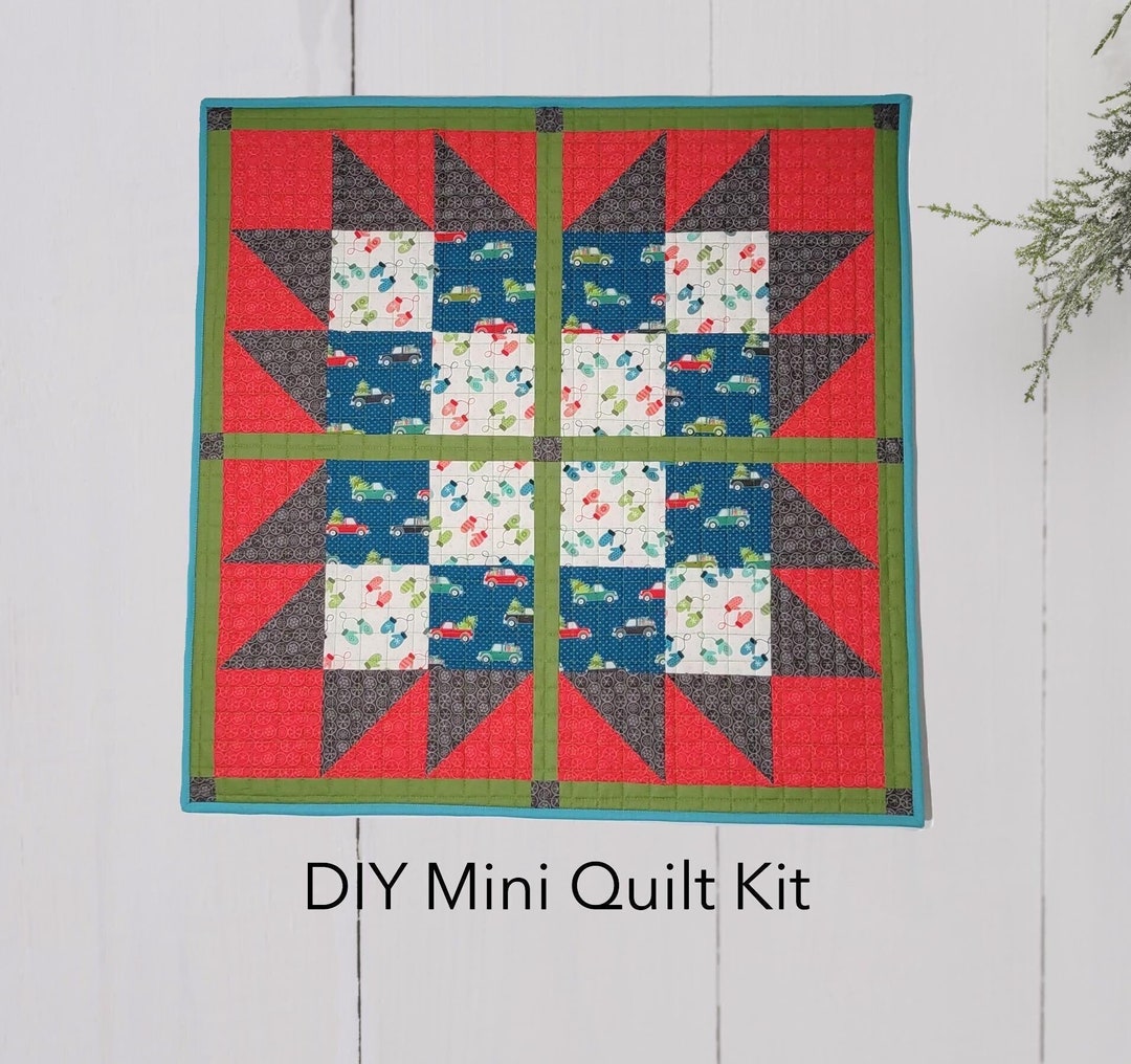 Christmas Quilt Kit With Pattern and Fabric, Fast and Easy Project That ...