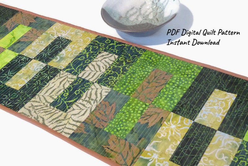 Table Runner Quilt Pattern: Jelly Roll Friendly, Beginner Easy (digital ...