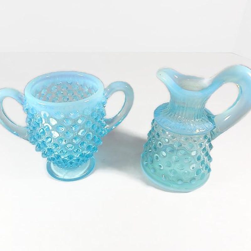 Hobnail Sugar Bowl Fenton - Etsy