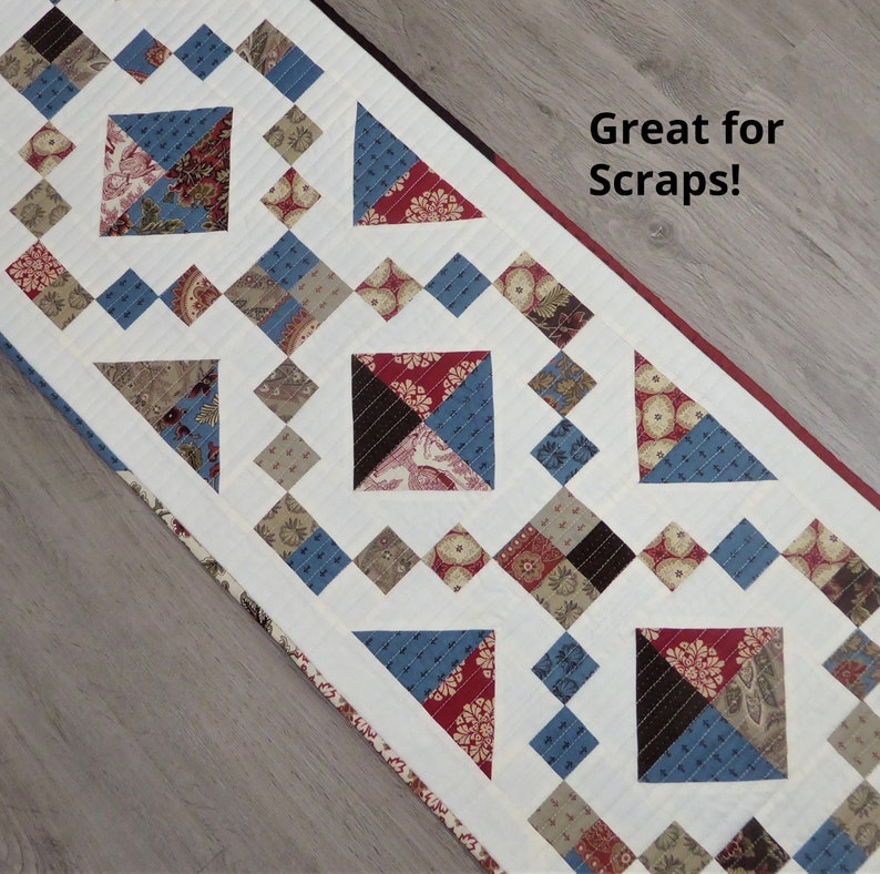 Quilted Table Runner Pattern: 5-inch Charm Squares (digital Download ...
