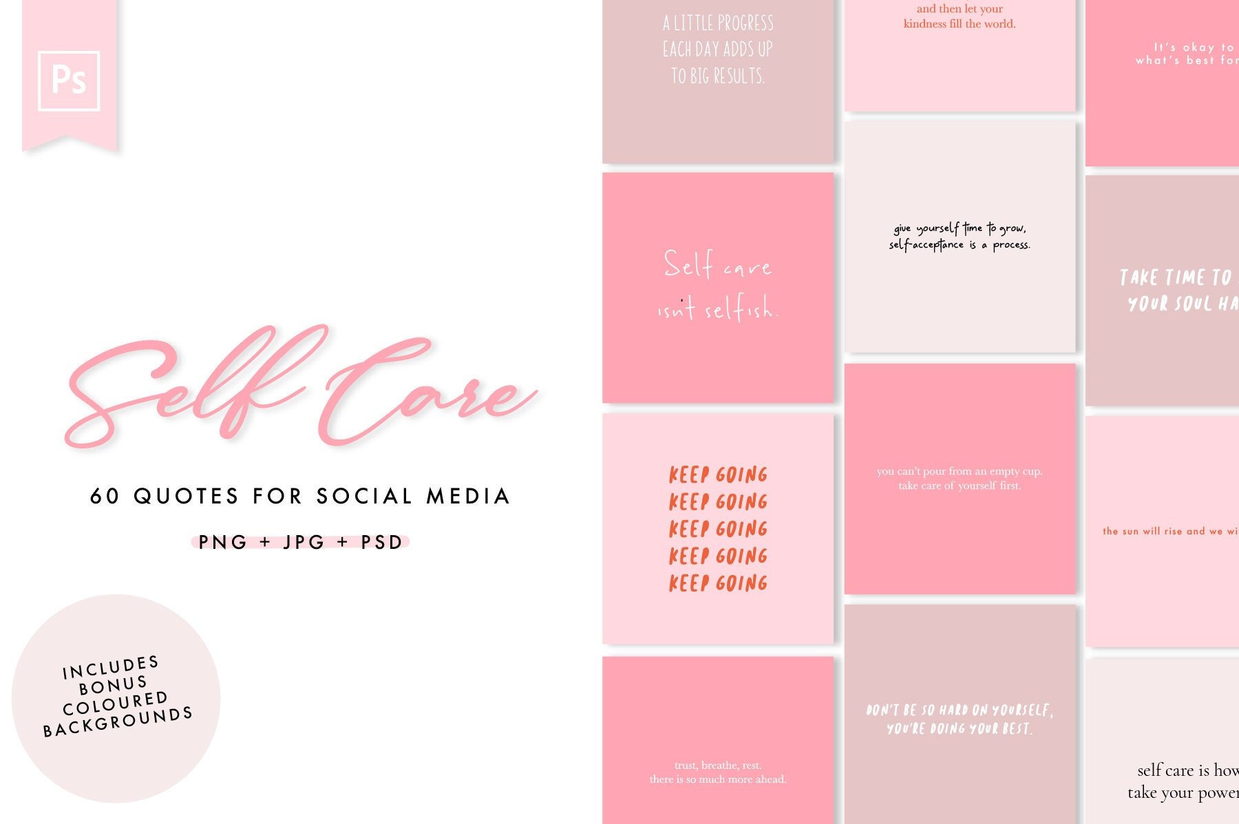 60 Self Care Instagram Posts, Self Love, Social Media Posts ...