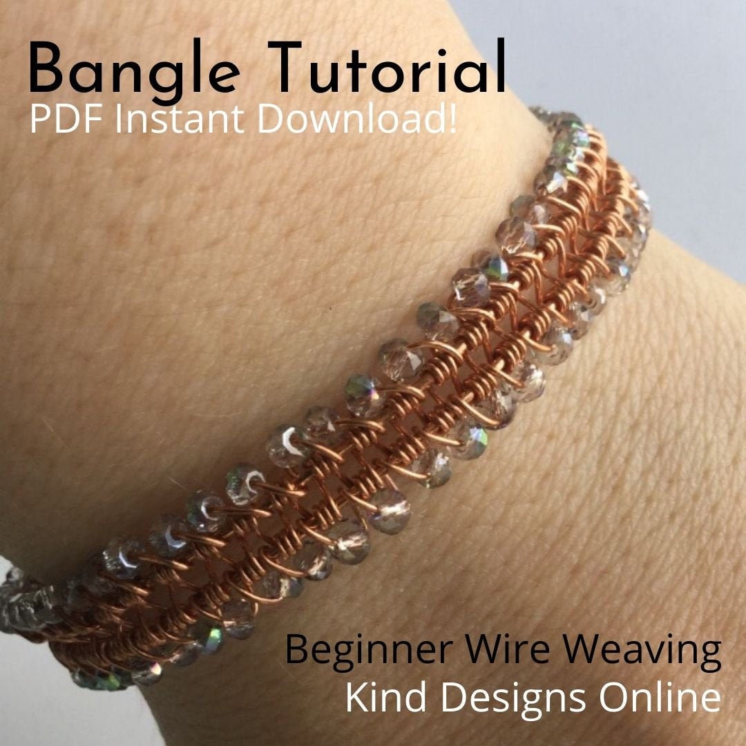 Beaded Bangle Wire Wrapping Tutorial Bracelet Tutorial | Etsy