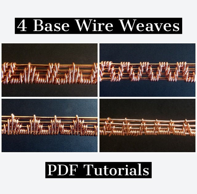 Wire Wrap Tutorial W 4 Base Wires Wire Wrapping Weave Designs - Etsy