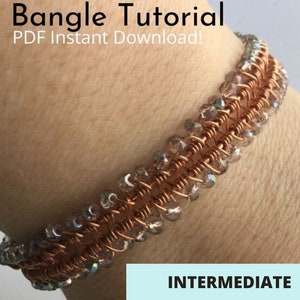 Beaded Bangle Wire Wrapping Tutorial Bracelet Tutorial - Etsy