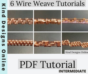 PDF Tutorial, 8 Wire Weaves Package Tutorial, Wire Weave Pattern - Etsy Canada