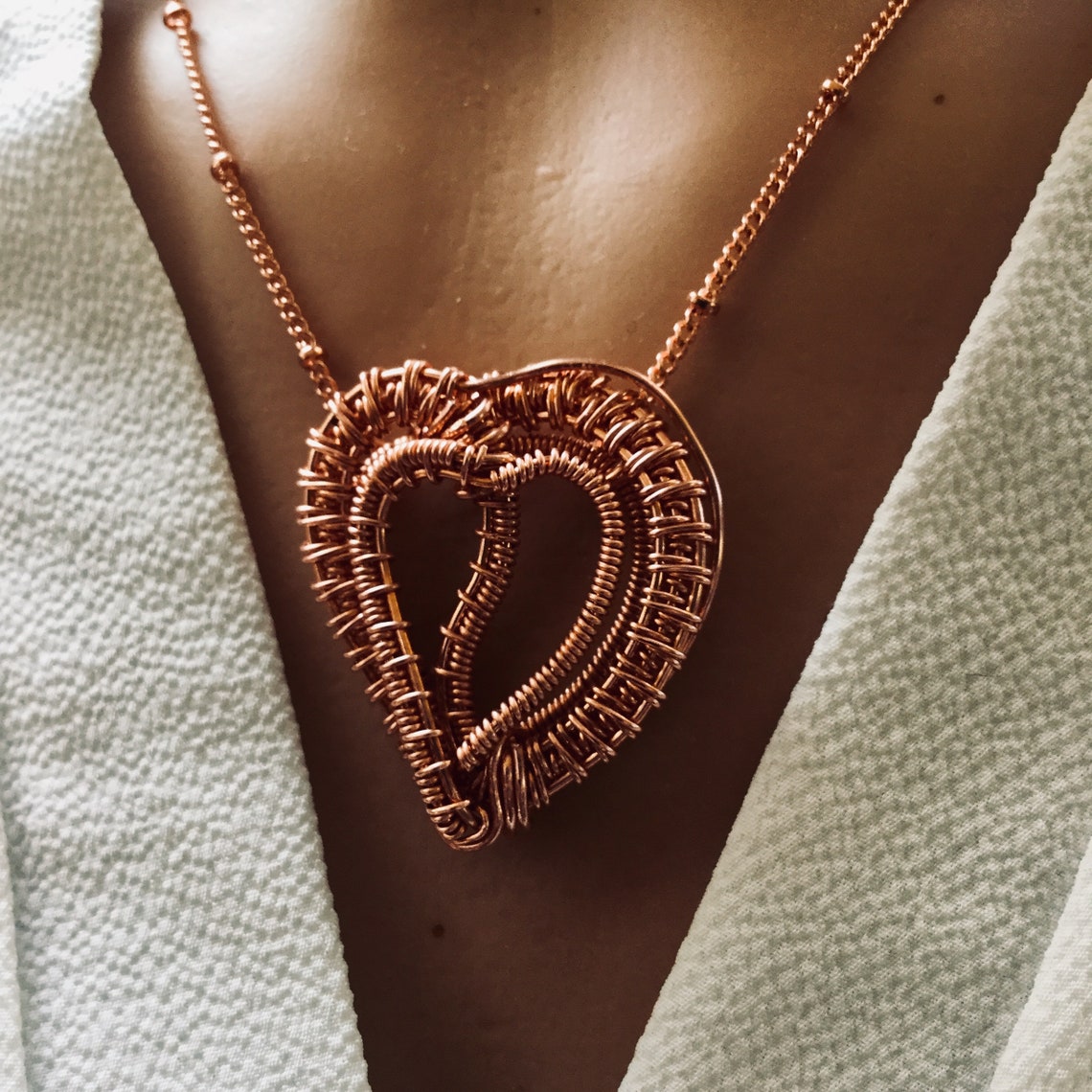 Two Become One Heart Tutorial Learn How to Wire Weave Wire - Etsy