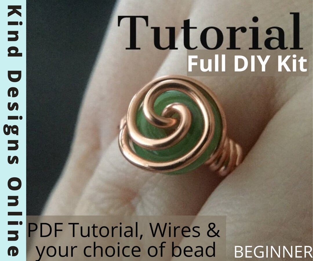 Beginner Ring Tutorial Kit Wire Jewelry Kit Wire Ring Tutorial Beginner ...