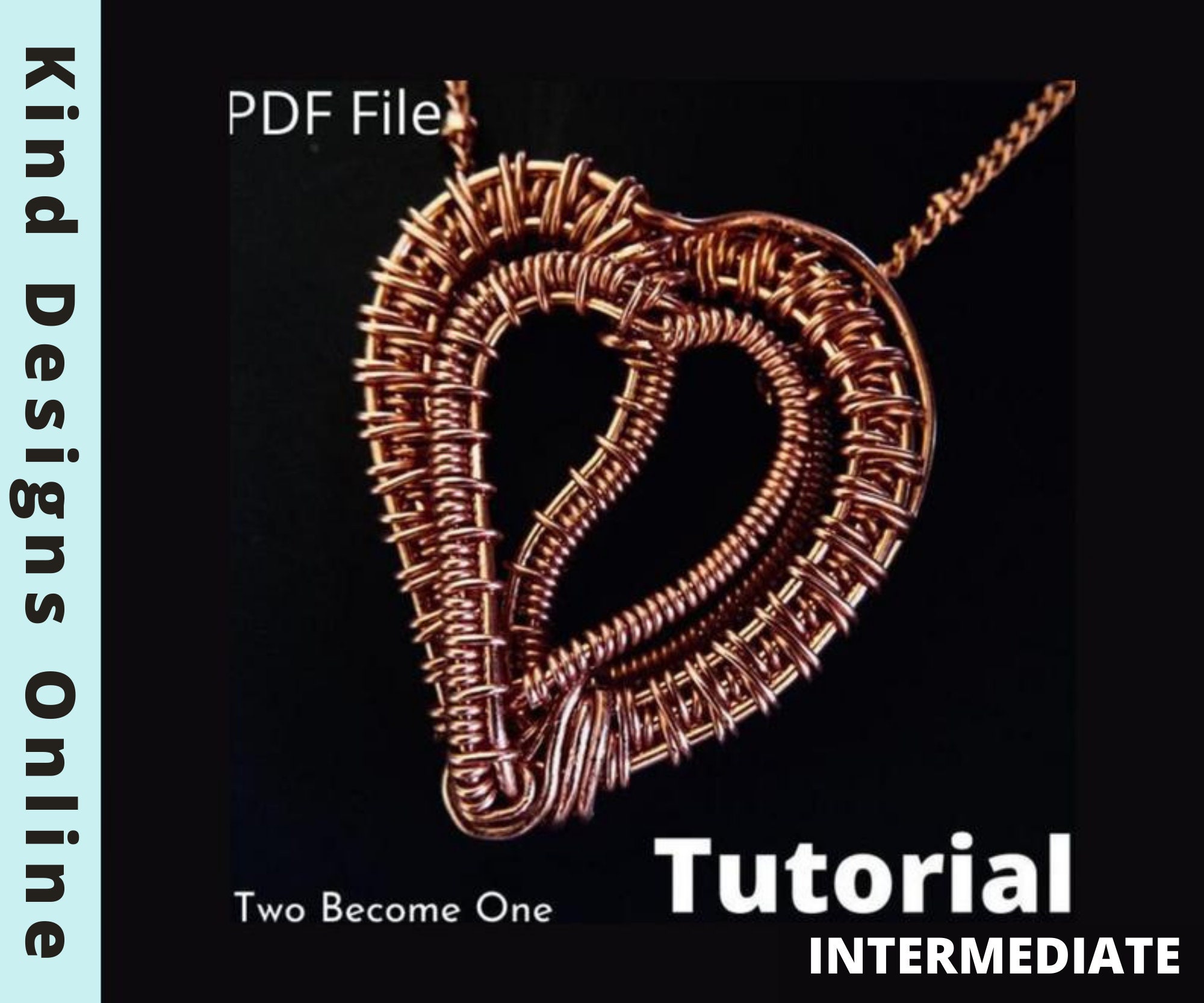 Two Become One Heart Tutorial Learn How to Wire Weave Wire - Etsy