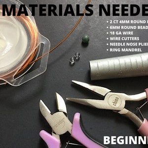 Twist Ring Tutorial, Beginner Ring Wire Wrapping Tutorial, DIY Pattern ...