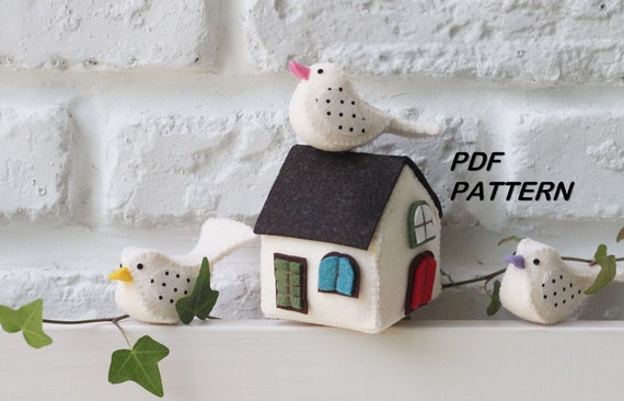 PDF Pattern to Make a Felt Bird/felt Bird Ornament/instant - Etsy