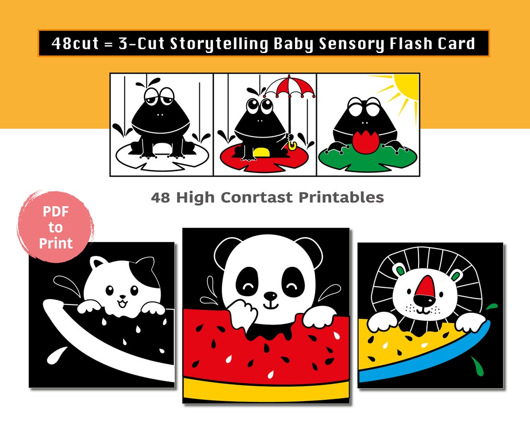 Storytelling Baby Sensory Flash Cards/sensory Cards for Babies /flash ...