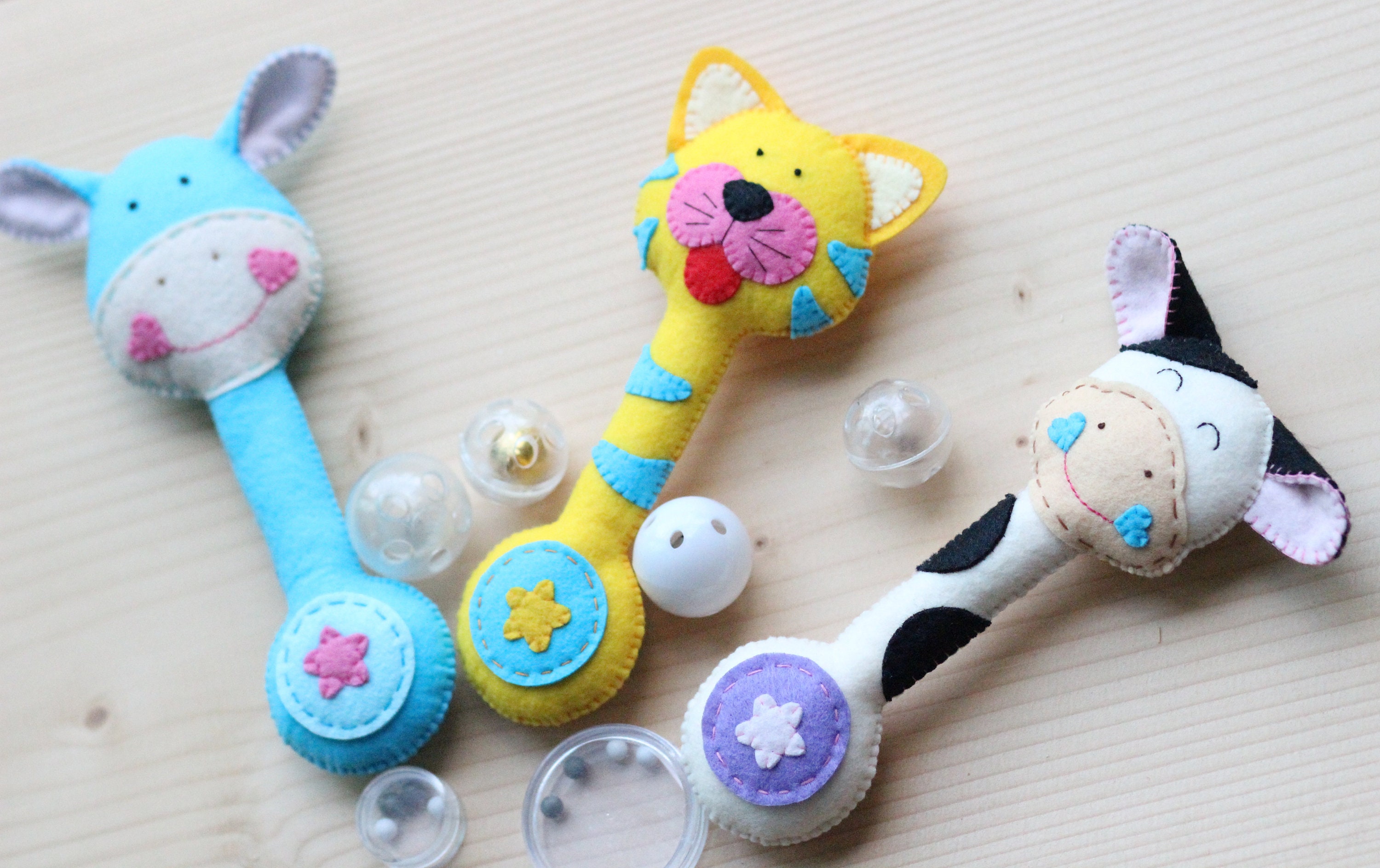 Newborn Rattle/rattle Pattern/tiger Rattle/animal Rattle Pattern/baby ...