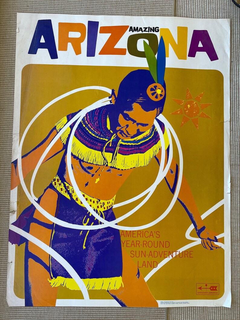 Amazing Arizona Original Vintage Travel Poster - Etsy