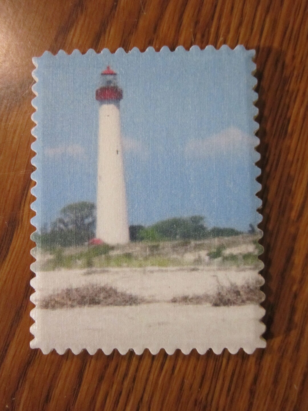 1 'postage Stamp' Ceramic Refrigerator Magnet W/ the Cape May NJ ...