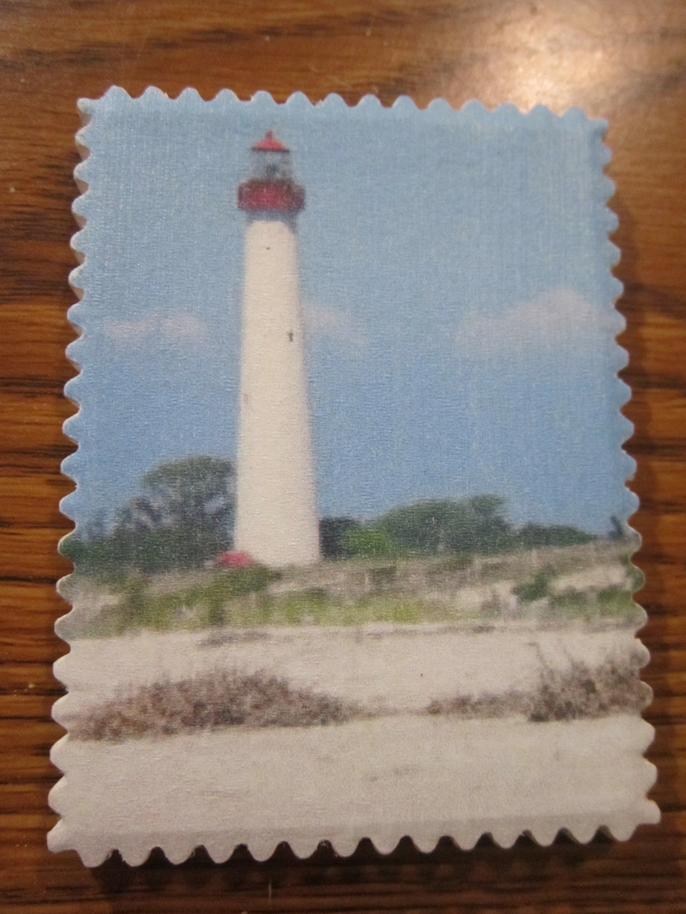 1 'postage Stamp' Ceramic Refrigerator Magnet W/ the Cape May NJ ...