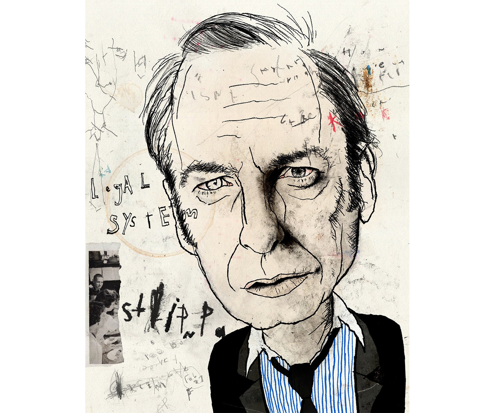 Saul Goodman Print Fine Art Print of an Original Mixed Media - Etsy