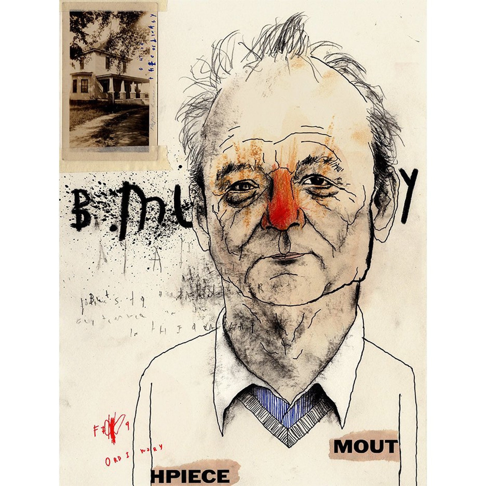 Bill Murray Portrait Print Large Fine Art Print of an - Etsy