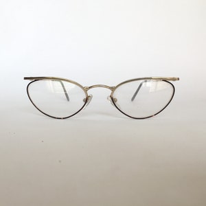 Small Cat Eye Glasses 60s Style Frame Vintage Silver Cateye Spectacle ...