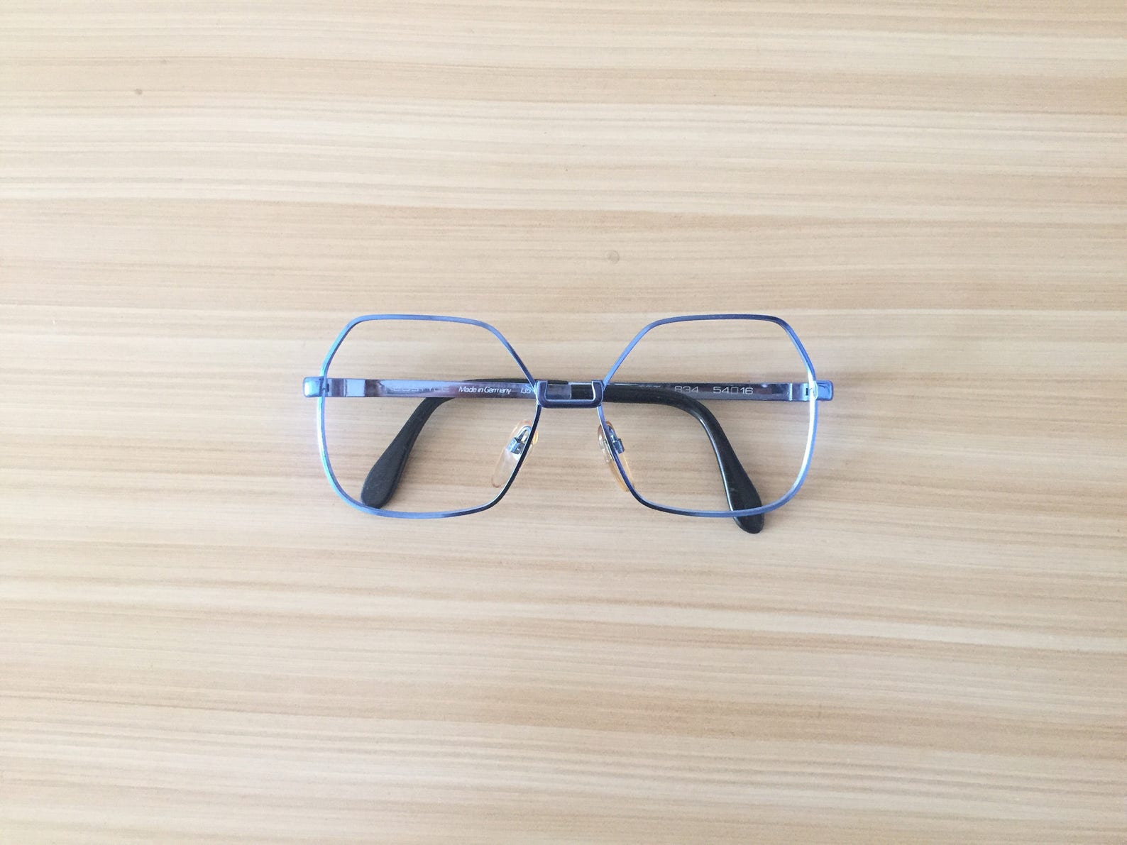 Blue Eyeglasses Neostyle Germany Frames Hexagon Glasses Chrome Vintage ...