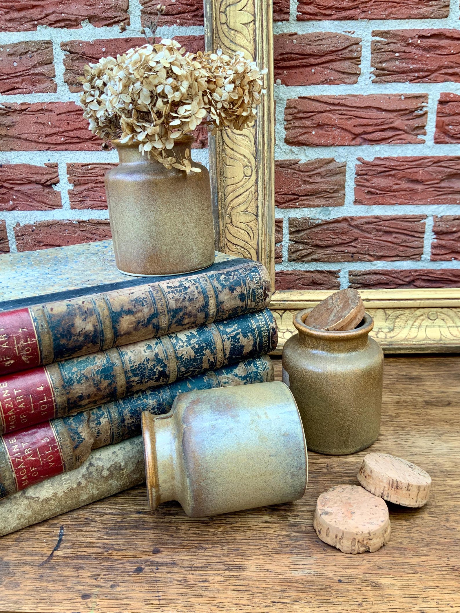 Set of 3 Vintage French Mustard Jars Set of 3 Spectacular Patina French ...