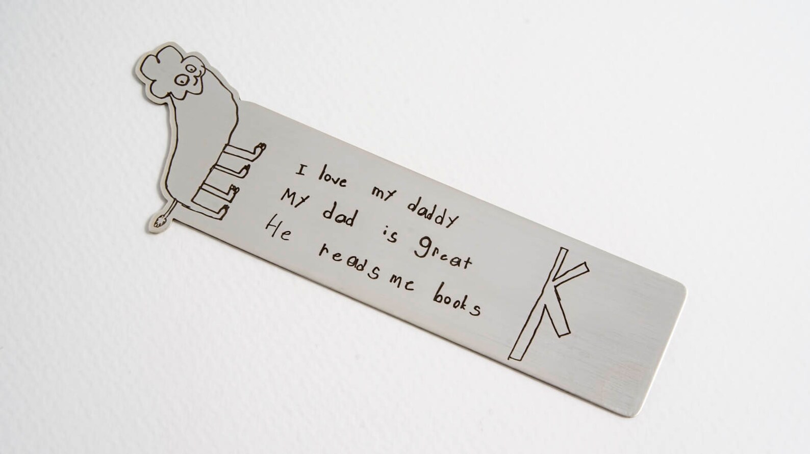 Custom Made Sterling Silver Bookmark From Your Children's | Etsy