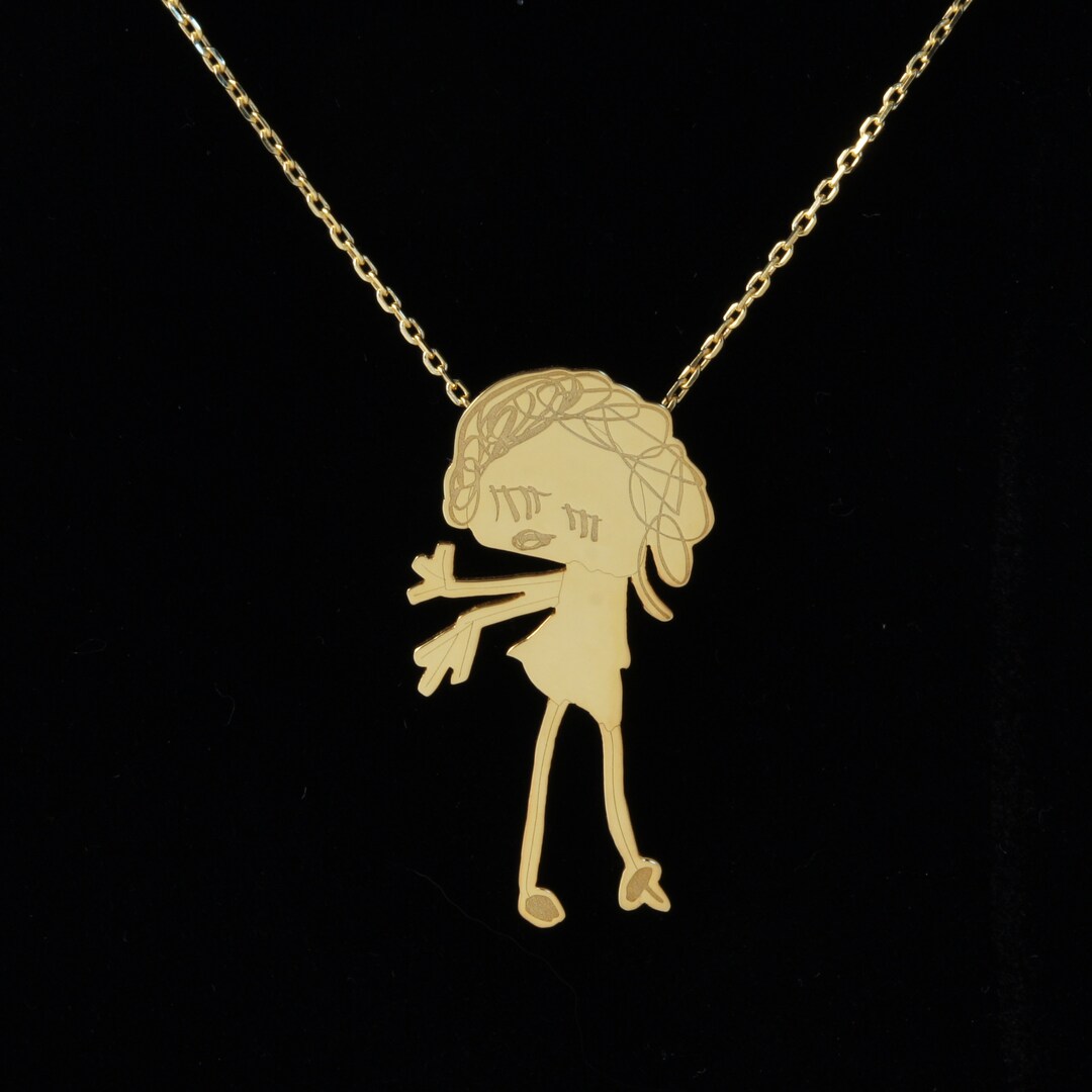 Personalized Jewelry Custom Made Kid's Drawing Silver - Etsy