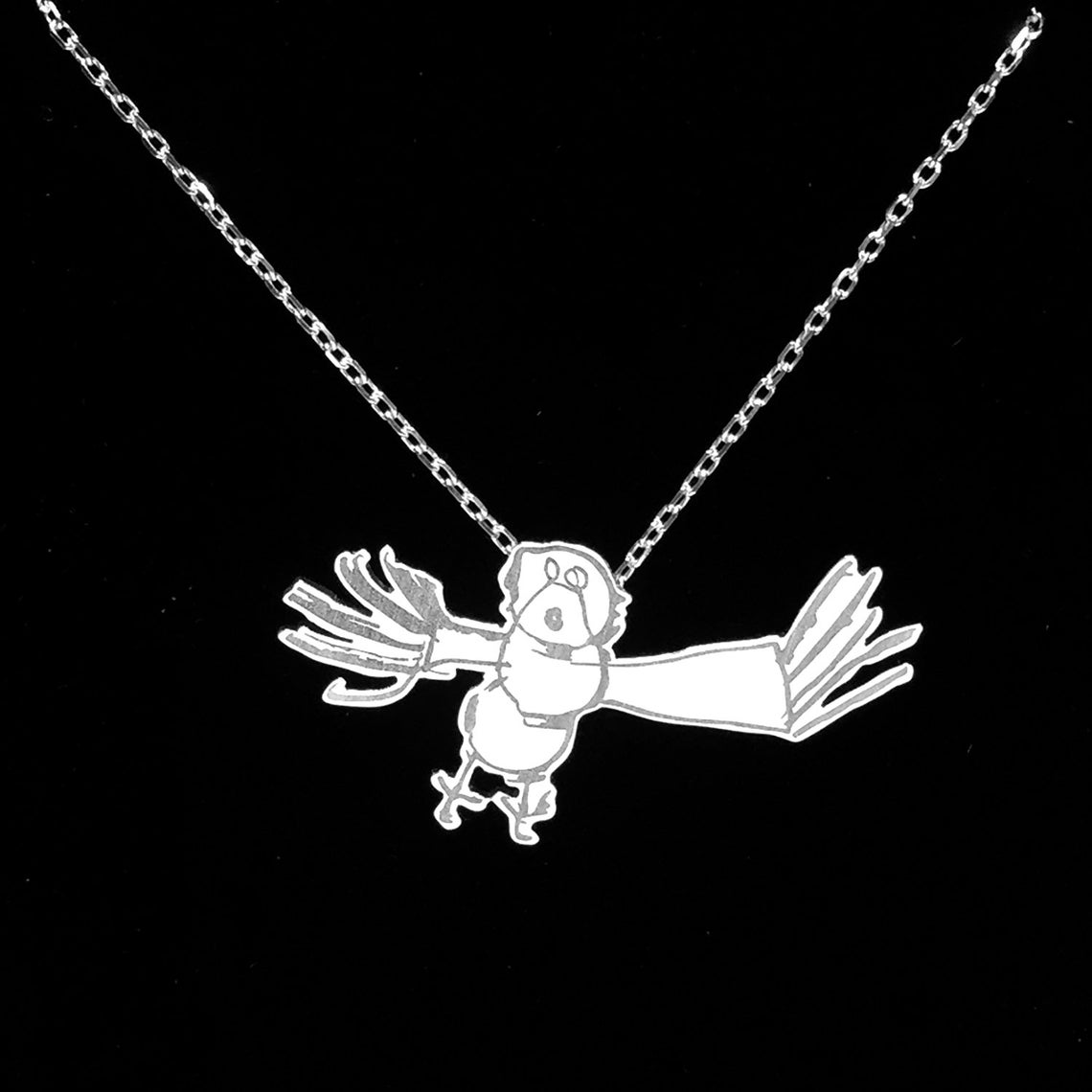Personalized Jewelry Custom Made Kid's Drawing Silver - Etsy