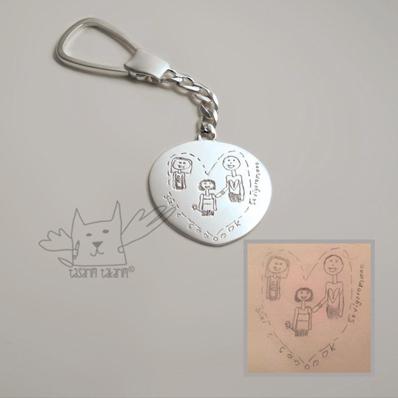 Personalized Keychains Custom Made Sterling Silver Keychains - Etsy