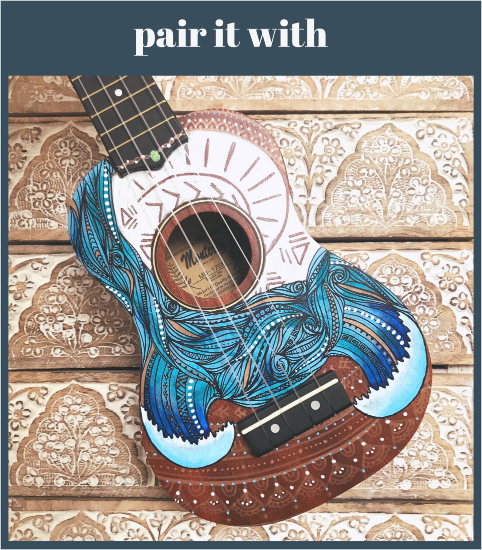 Hawaiian Ukulele | Hand Painted Ukuleles Personalised by Coral Flamingo ...