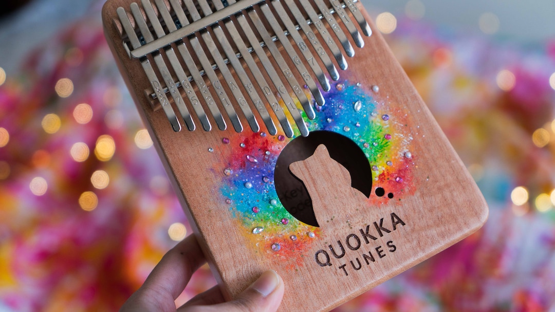 Crystal Raindrops | Hand Painted Rainbow Kalimba Personalised by Coral ...