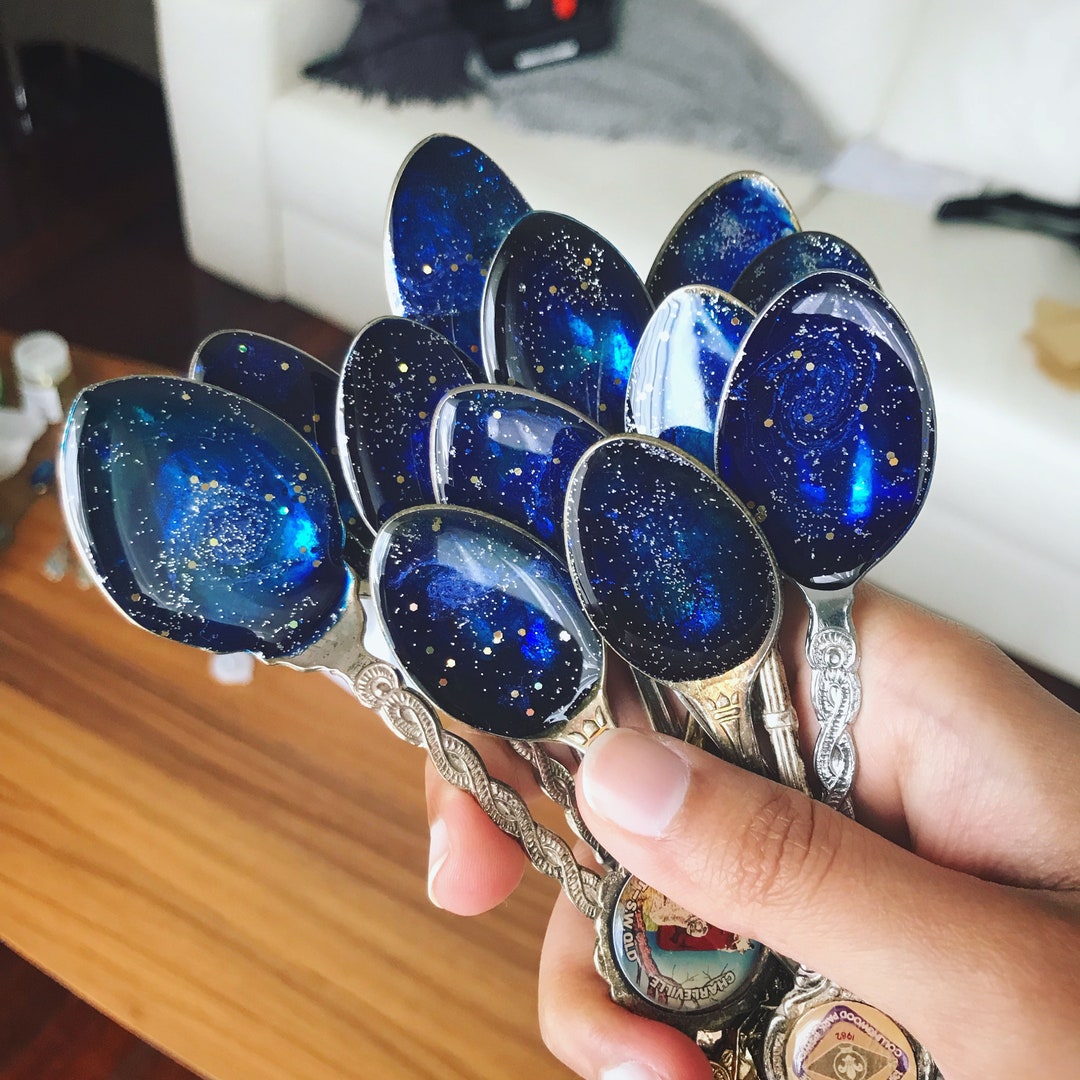 A Spoonful of Galaxy Galaxy Spoons by Coral Flamingo - Etsy Australia