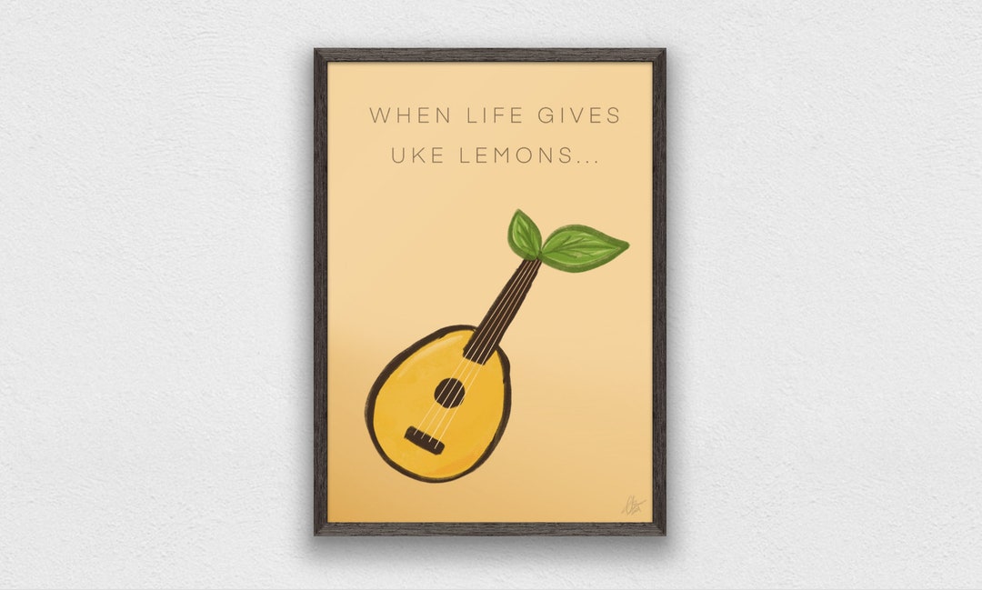Funny Ukulele Poster | Uke Lemons Art Print (digital Download) - Etsy